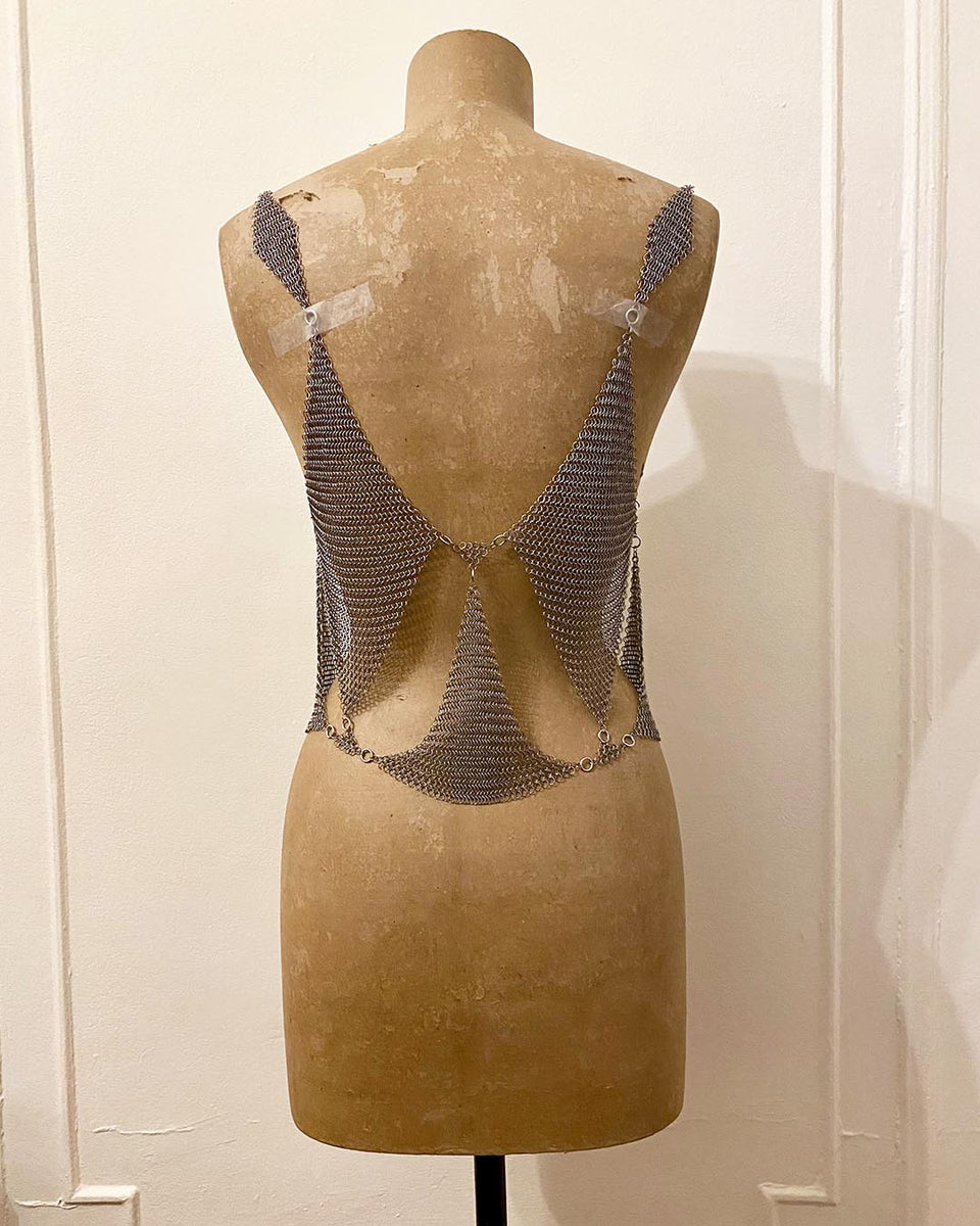 Falconiere Diamond Tank Top - Silver-Tone Chainmail Camisole - Made to ...