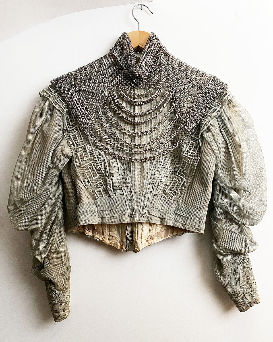 Falconiere Cowl Neck Capelet - High Neck Chain Mantle - Silver-tone ...