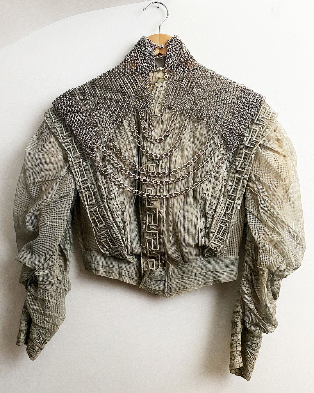 Falconiere Cowl Neck Capelet - High Neck Chain Mantle - Silver-tone ...
