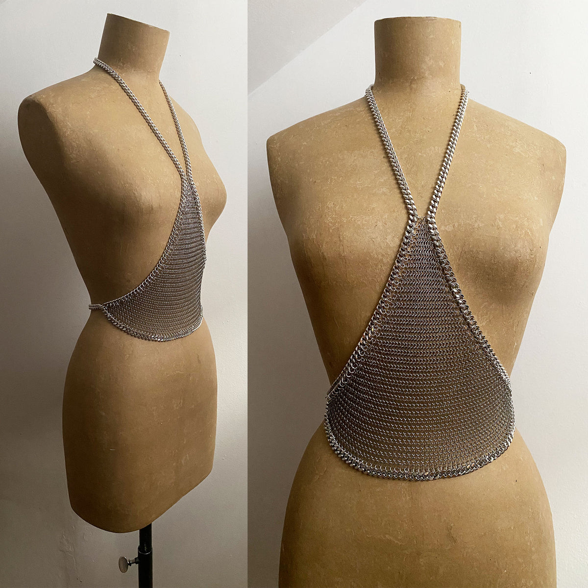 Falconiere Empire Harness - Silver-tone Chainmail Belt – Falconiere Shop